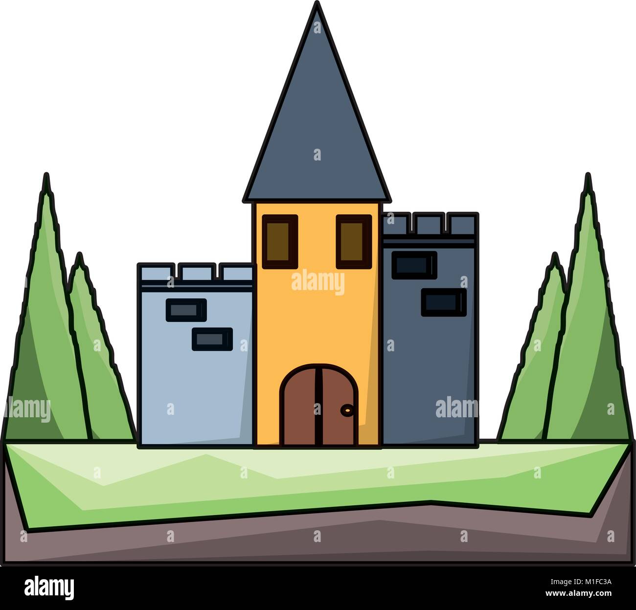 Medieval castle design Stock Vector Image & Art - Alamy