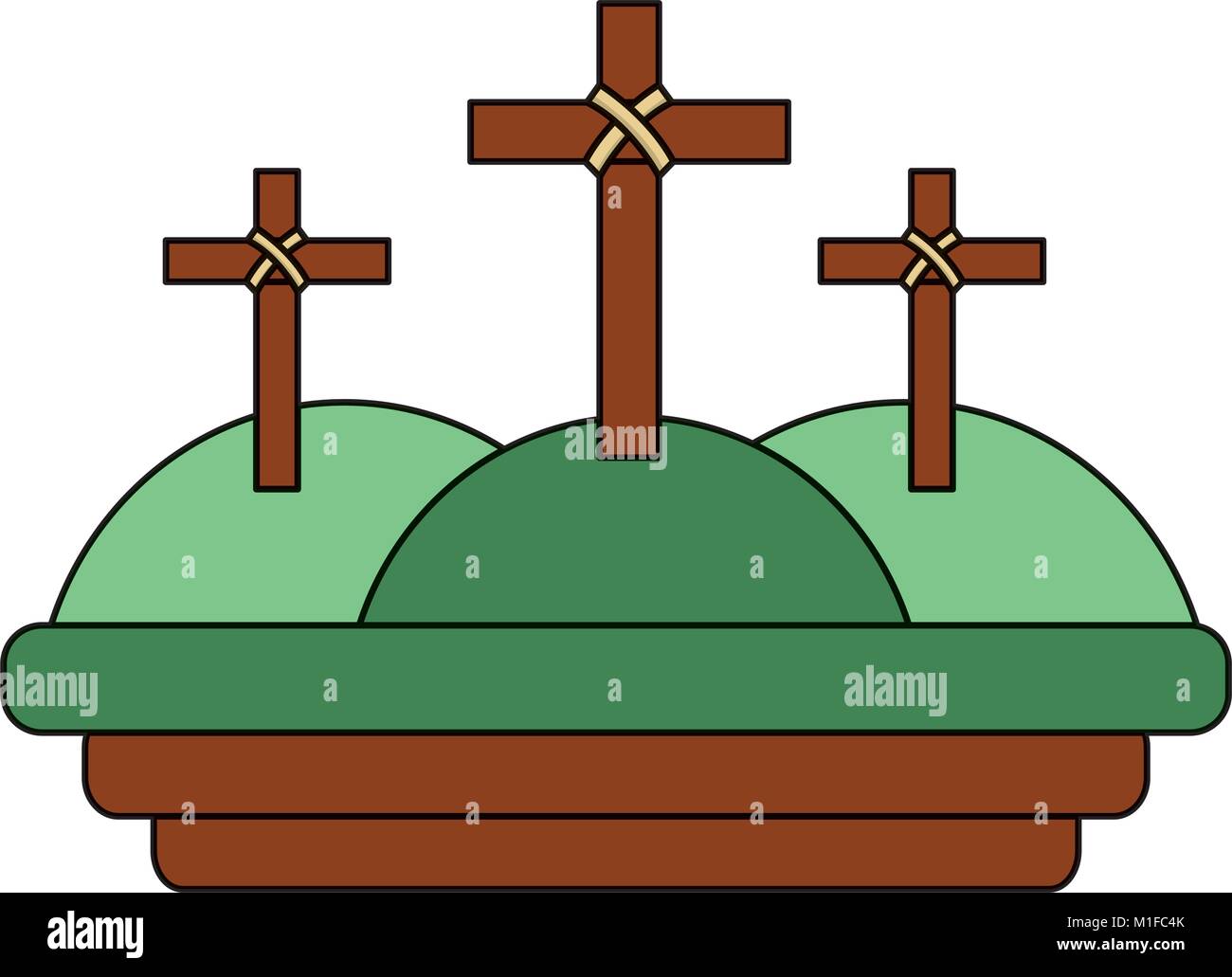 Three crosses Stock Vector Images - Alamy