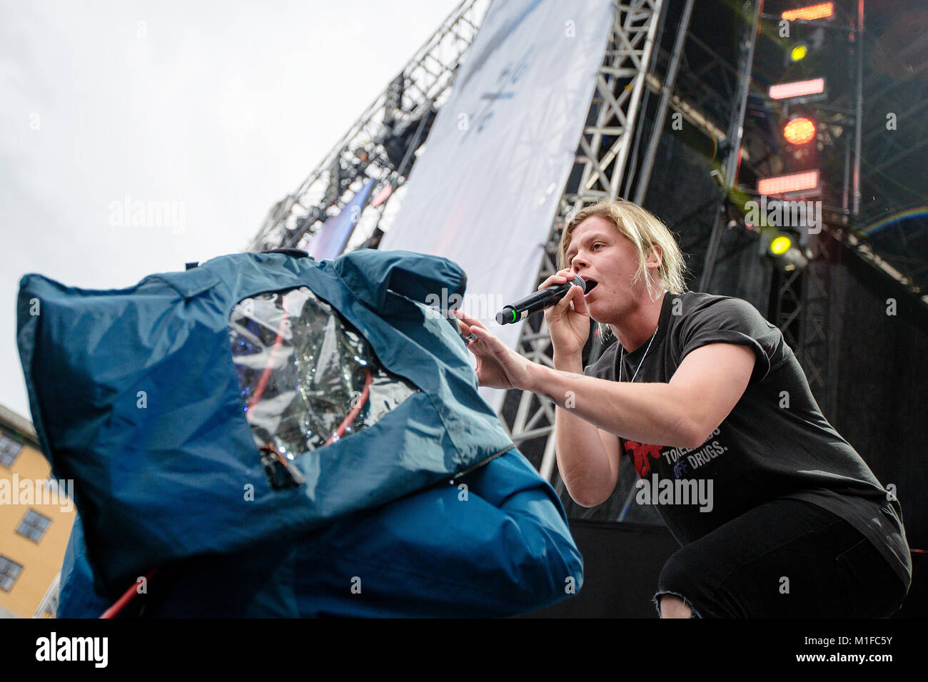 The Australian singer and songwriter Conrad Sewell performs a live ...