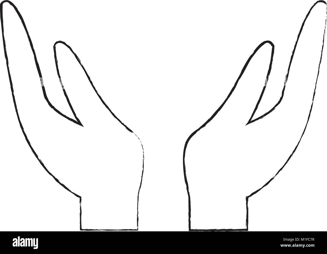 two hands support charity gesture icon Stock Vector Image & Art - Alamy