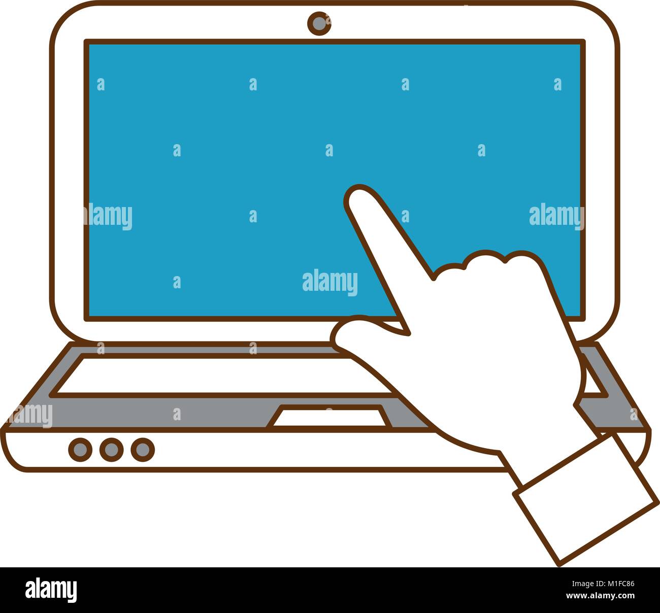 Single human hand touching Stock Vector Images - Alamy