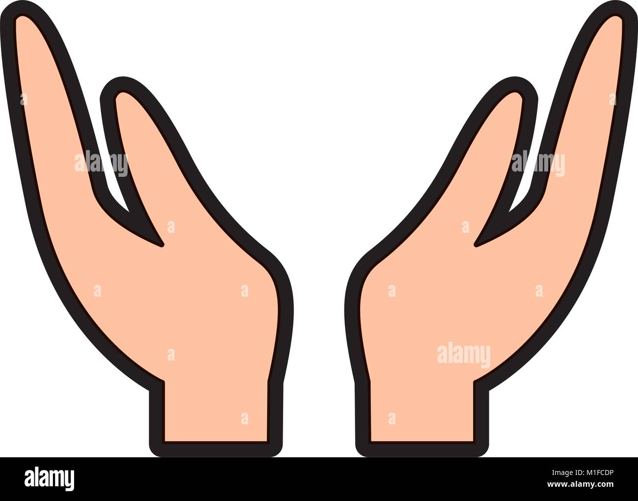 two hands support charity gesture icon Stock Vector Image & Art - Alamy