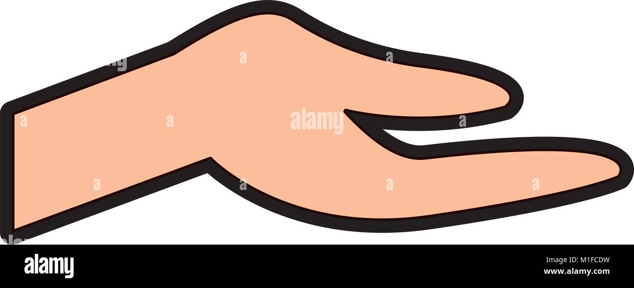 Hand palm extended Stock Vector Images - Alamy