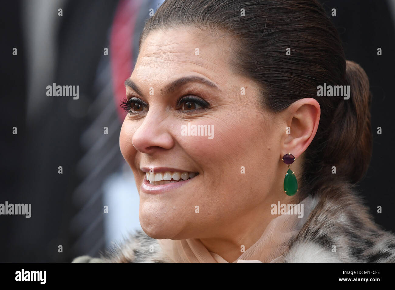 Crown Princess Victoria of Sweden walks from the Royal Palace of ...