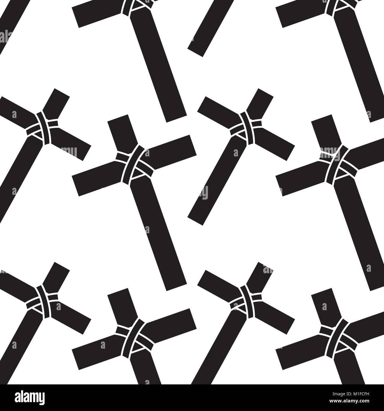 seamless pattern sacred cross catholic symbol Stock Vector Image & Art ...