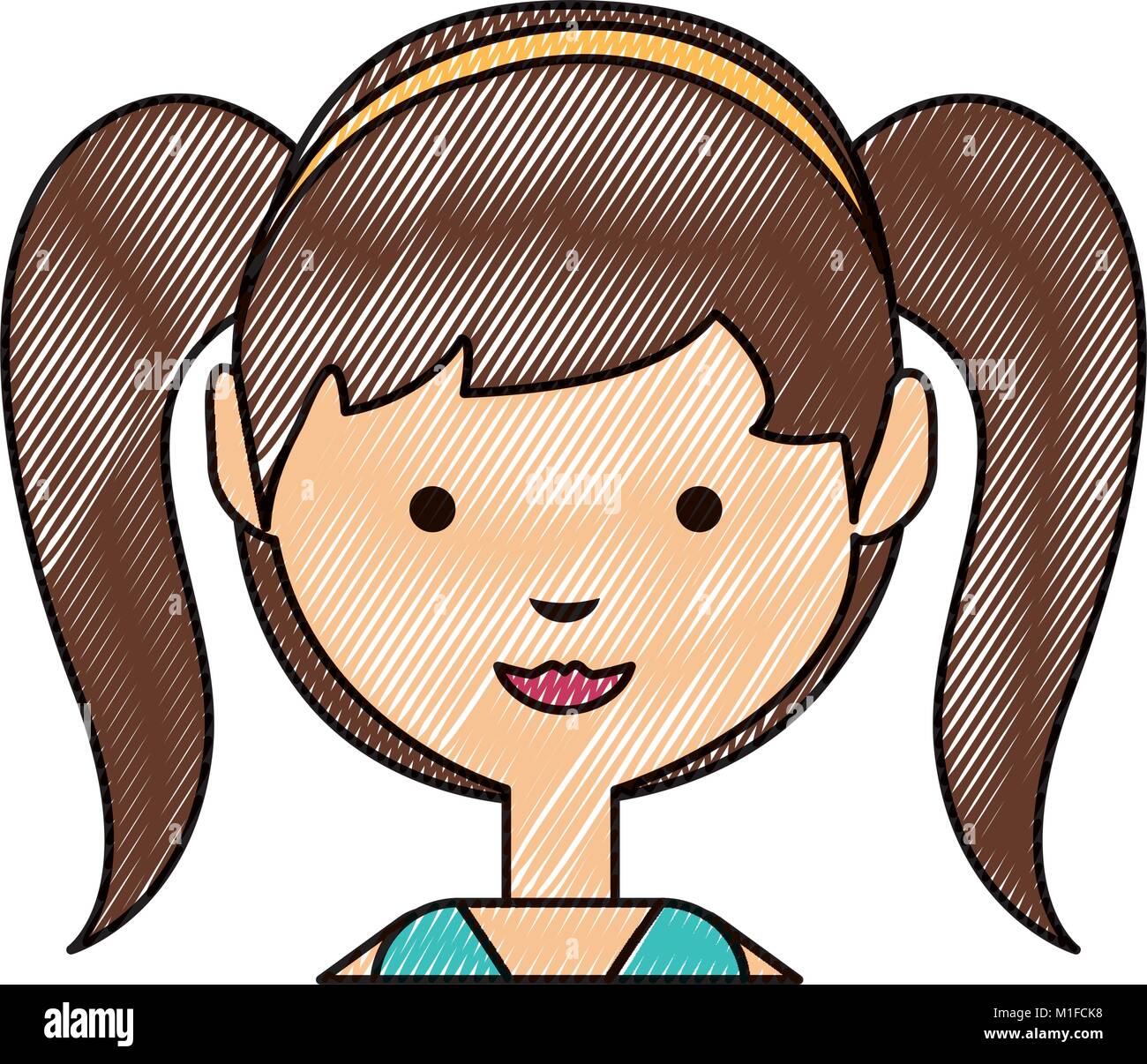 cartoon girl icon image Stock Vector Image & Art - Alamy