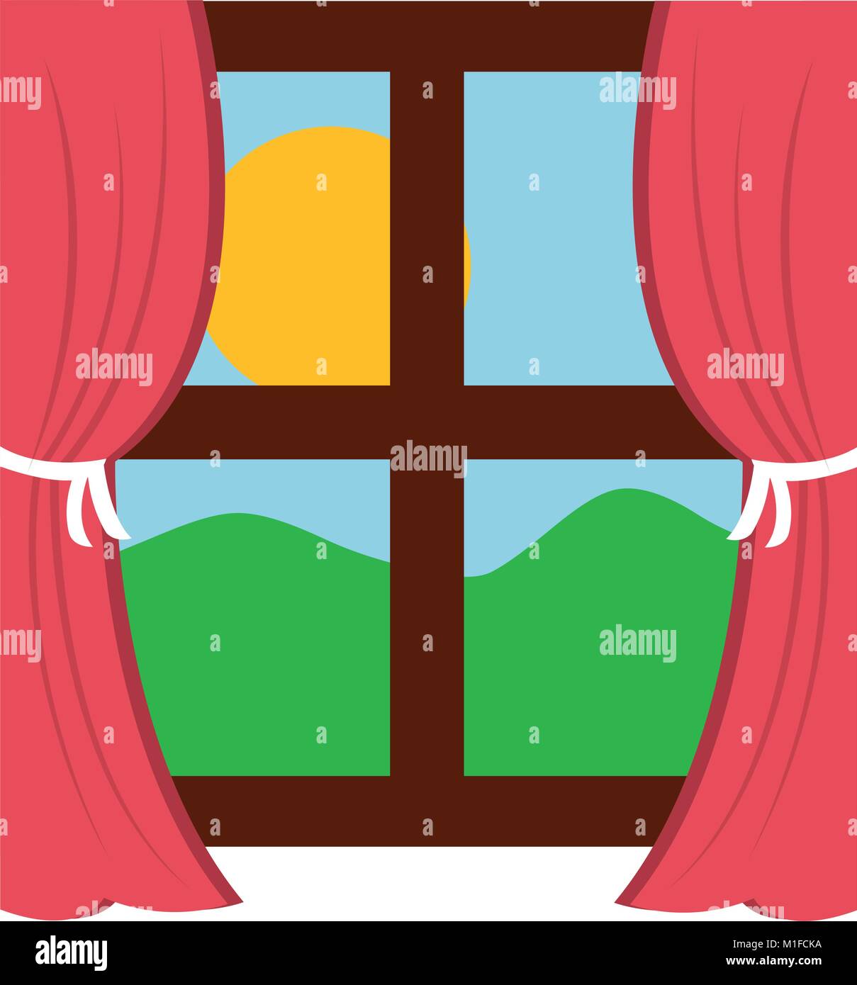 Sunlight curtains Stock Vector Images - Alamy