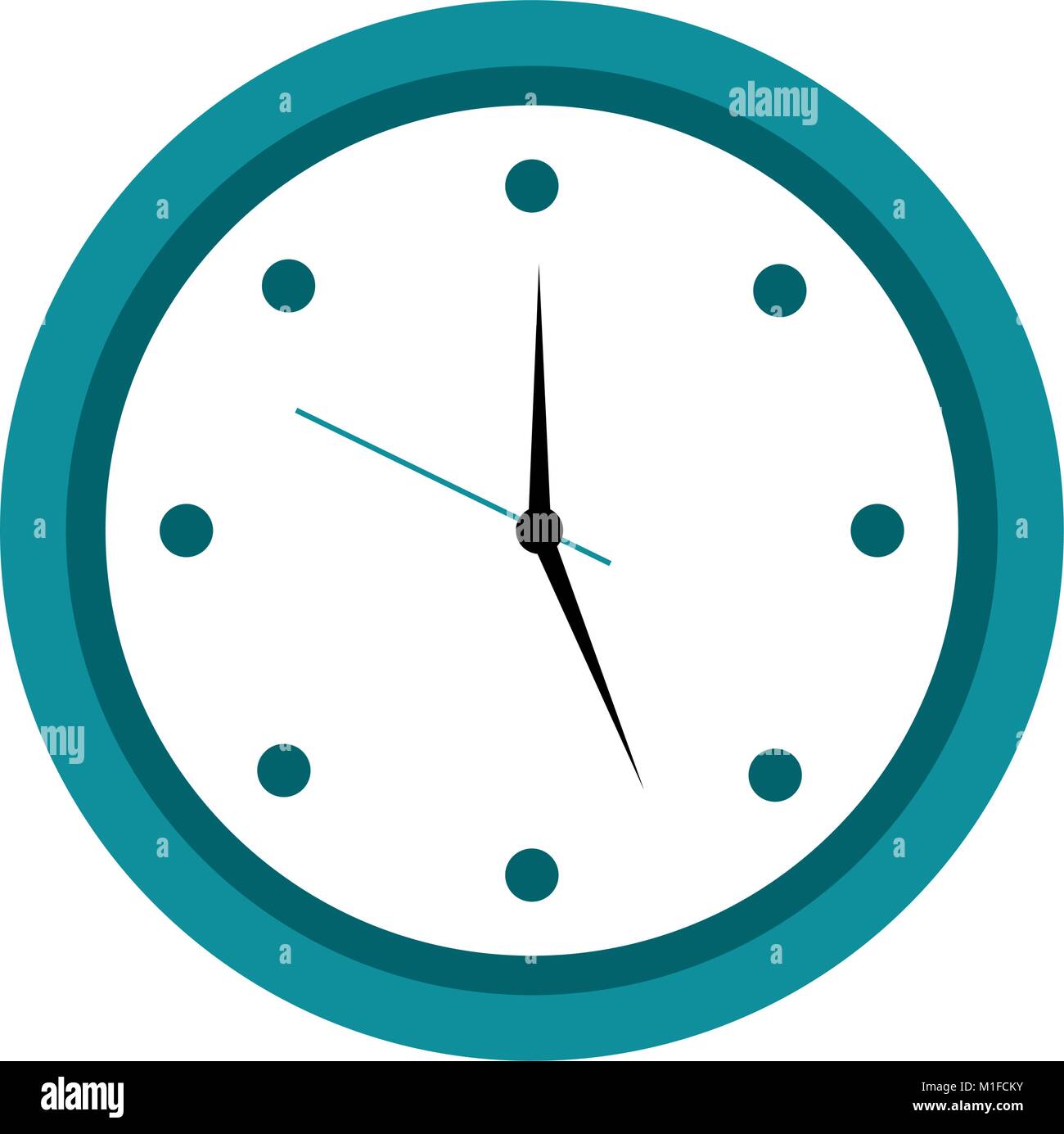 round clock time hour object icon Stock Vector Image & Art - Alamy