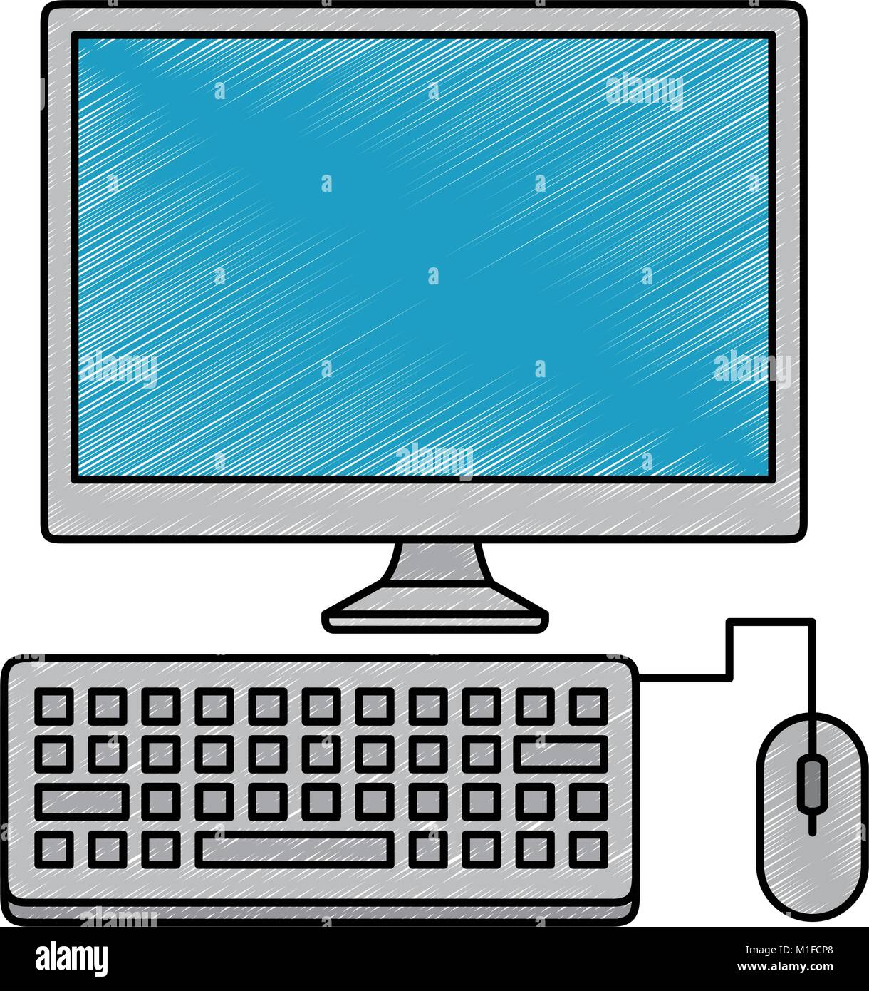 desktop computer isolated icon Stock Vector Image & Art - Alamy