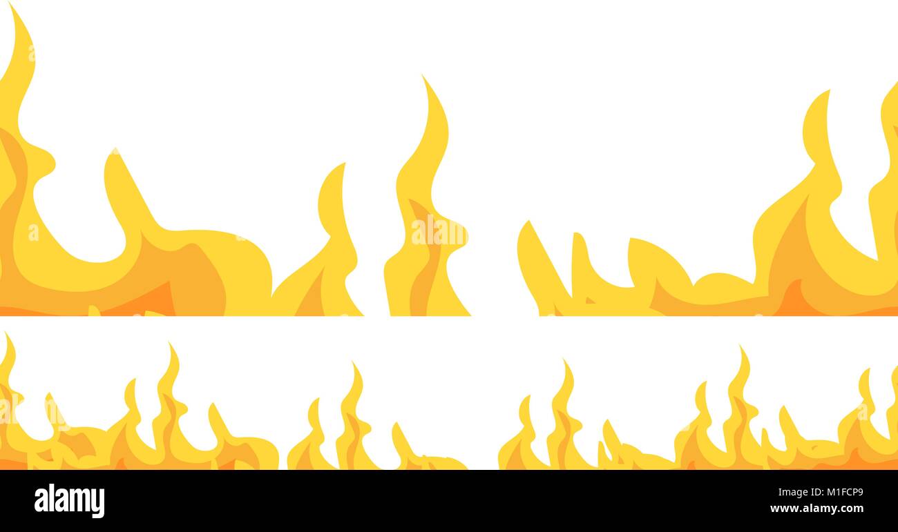 Flame Border White Background