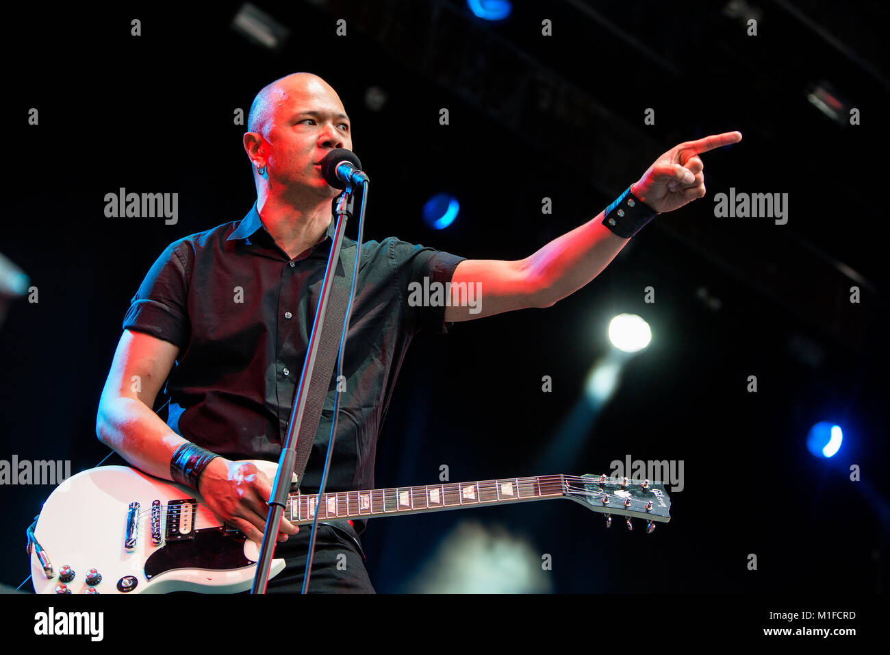 The Canadian rock band Danko Jones performs a live concert at Plenen ...