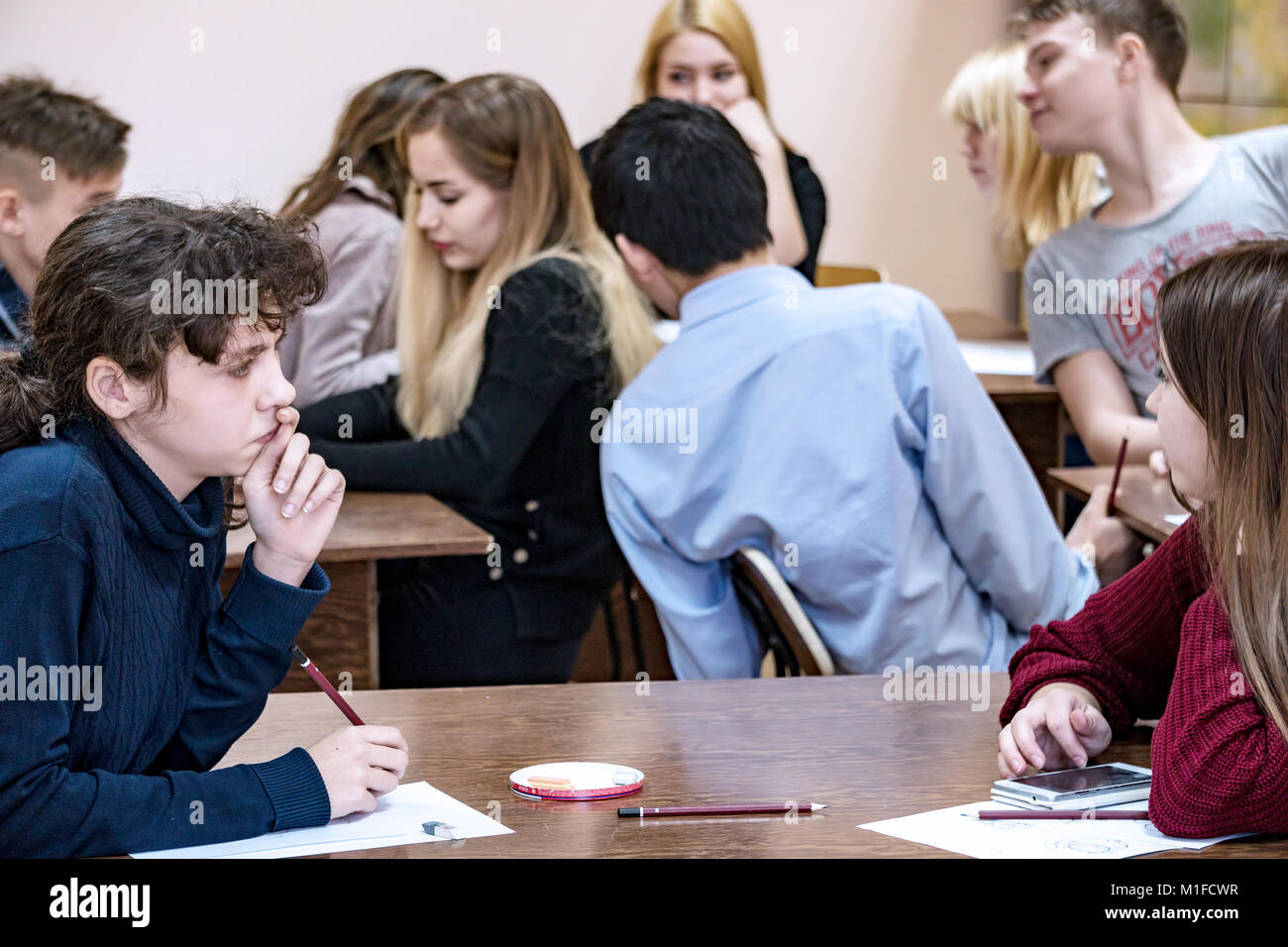 Students in the classroom Stock Photo - Alamy