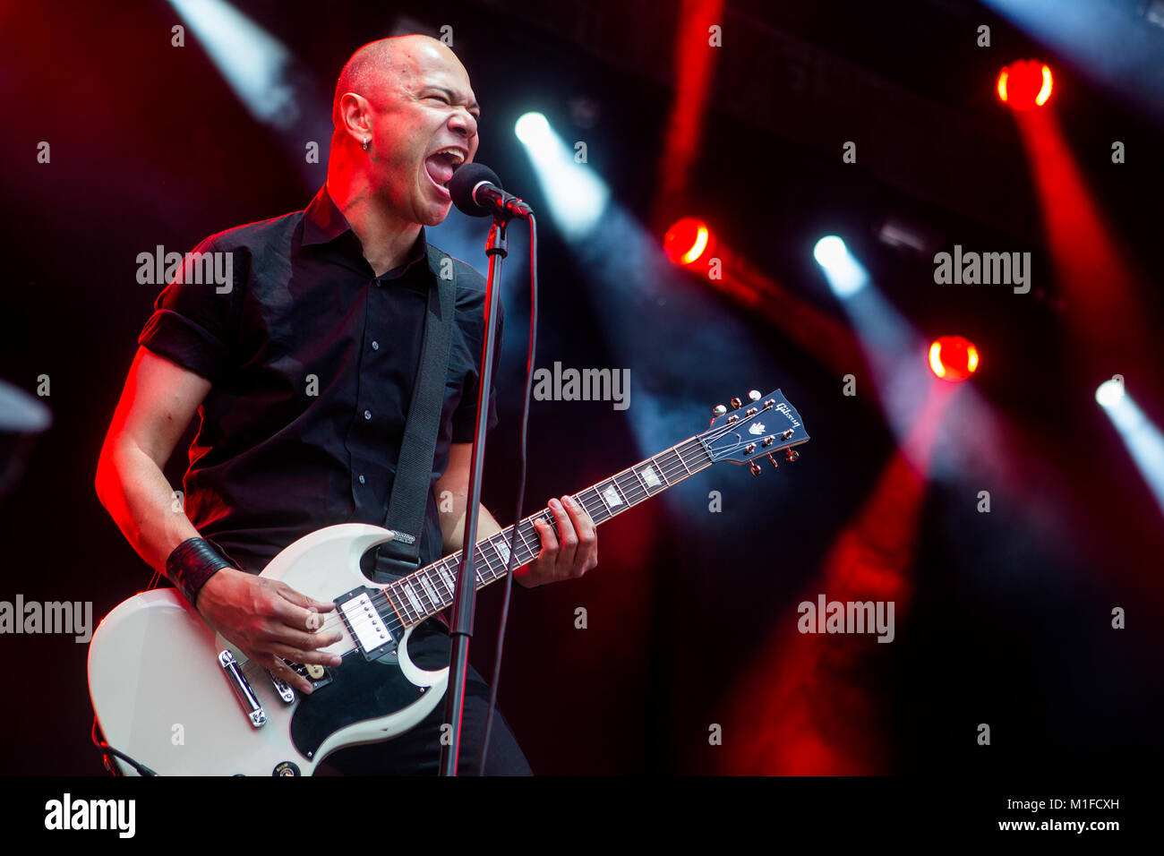 The Canadian rock band Danko Jones performs a live concert at Plenen ...