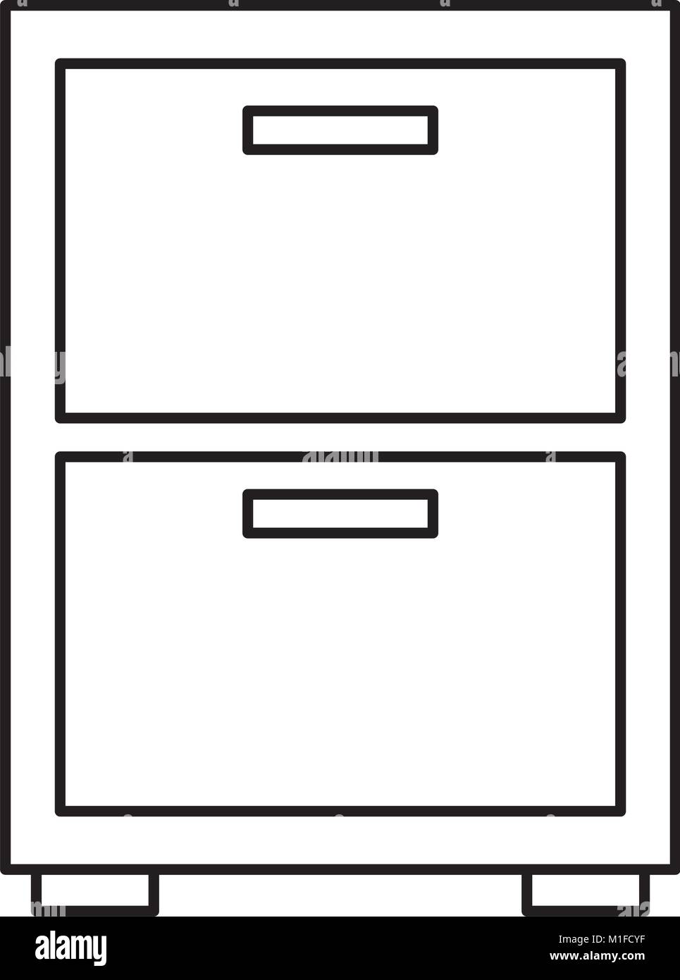 wooden bedside table drawers furniture Stock Vector Image & Art - Alamy