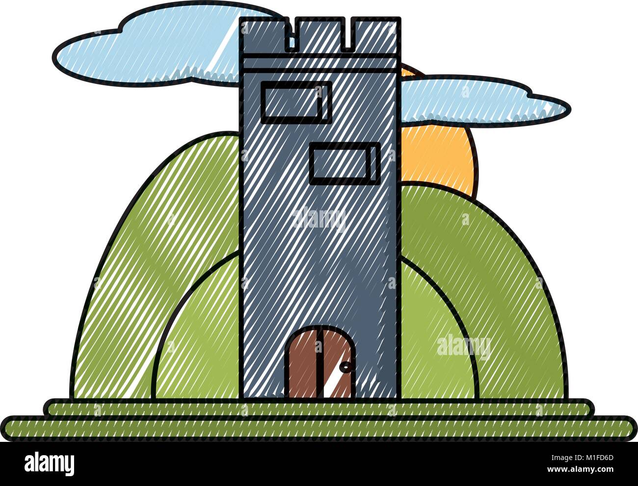 Medieval castle tower icon Stock Vector Image & Art - Alamy