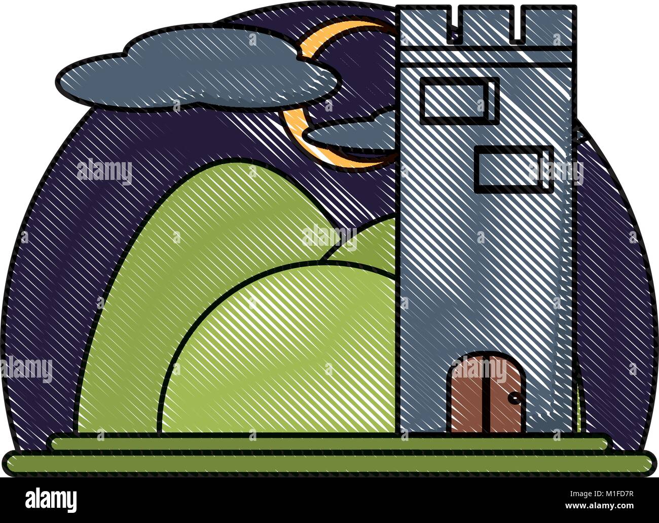 Medieval castle tower icon Stock Vector Image & Art - Alamy