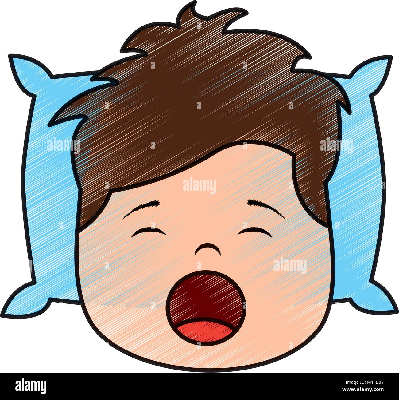 Boy Yawning Clipart