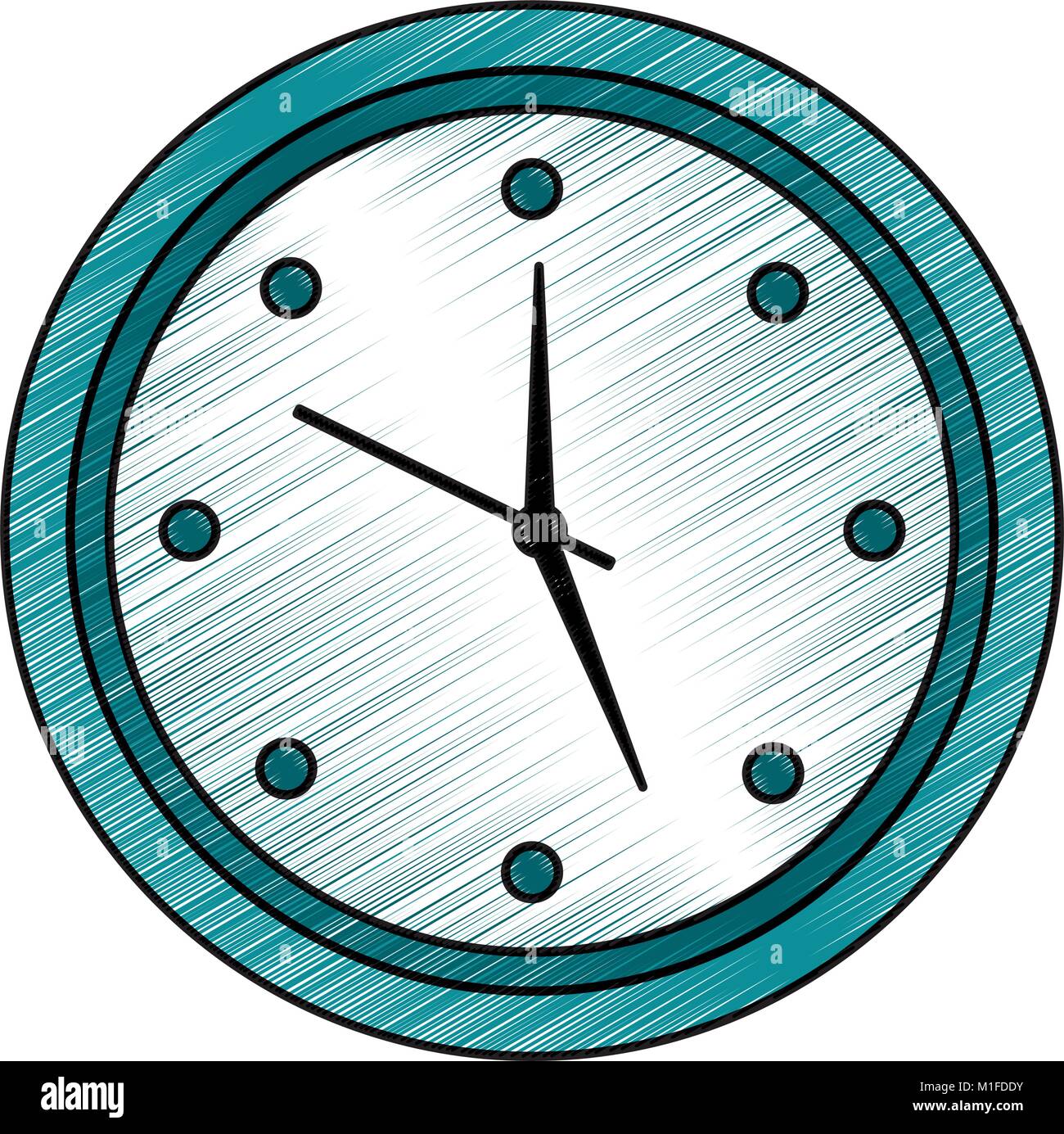 round clock time hour object icon Stock Vector Image & Art - Alamy