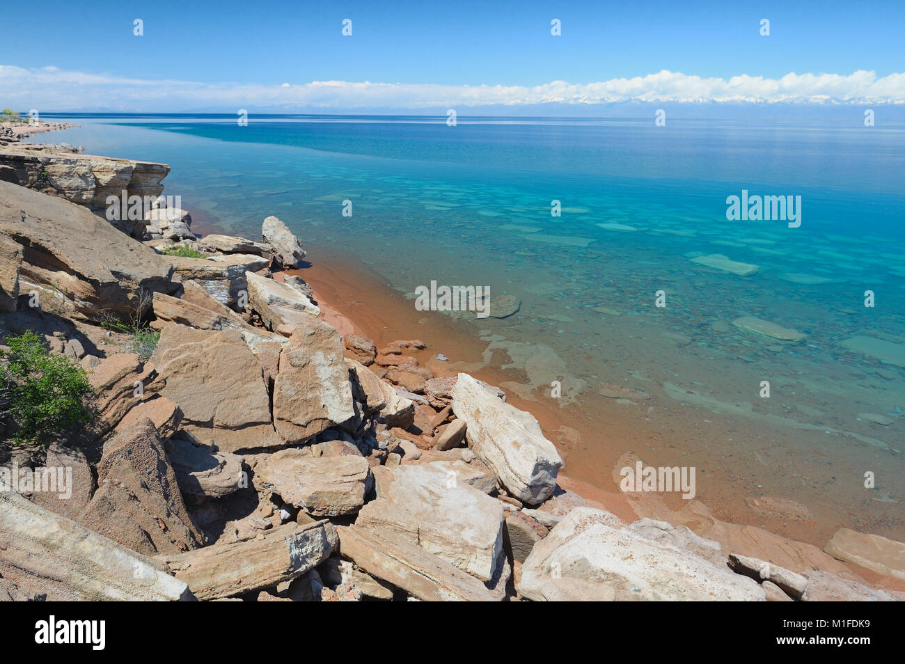Southern coast of Issyk-Kul lake Stock Photo - Alamy