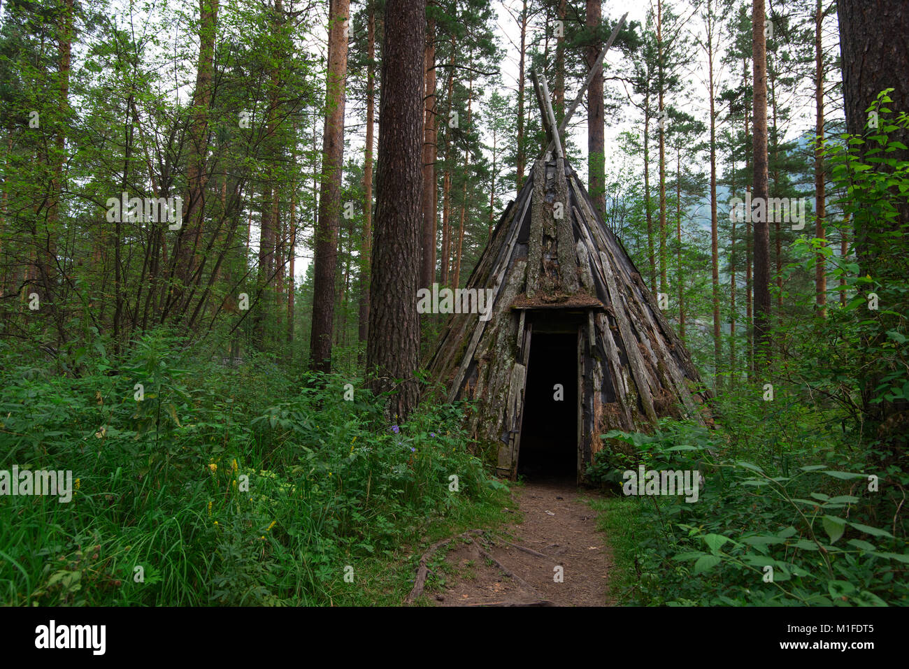 Old hovel of ancient altai people Stock Photo - Alamy