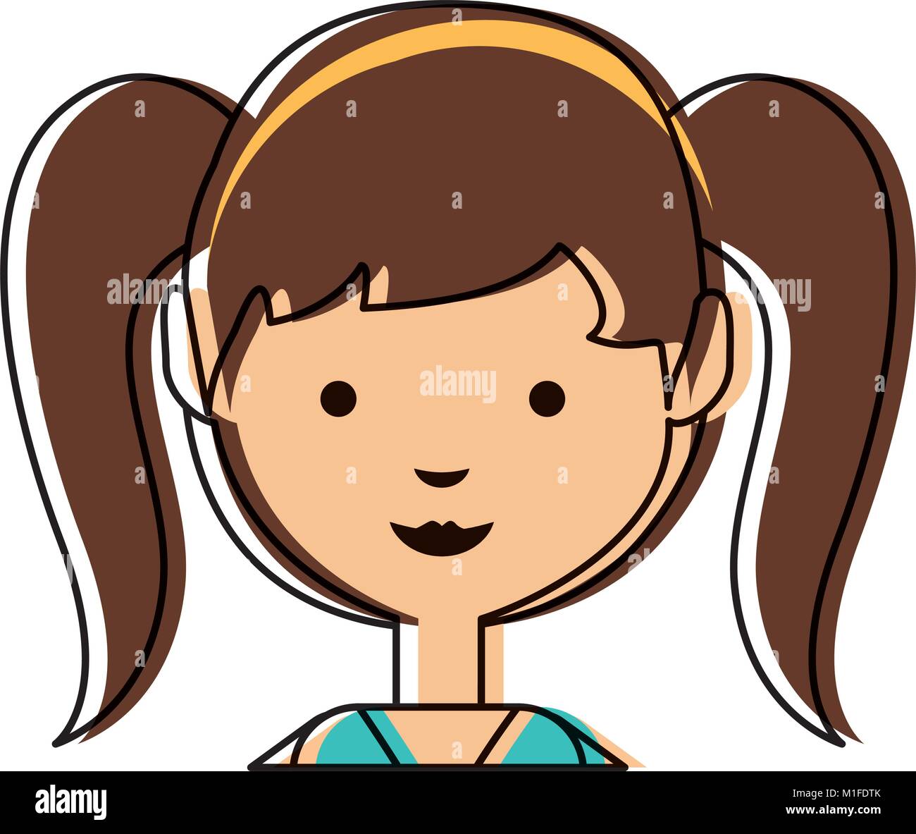 cartoon girl icon image Stock Vector Image & Art - Alamy