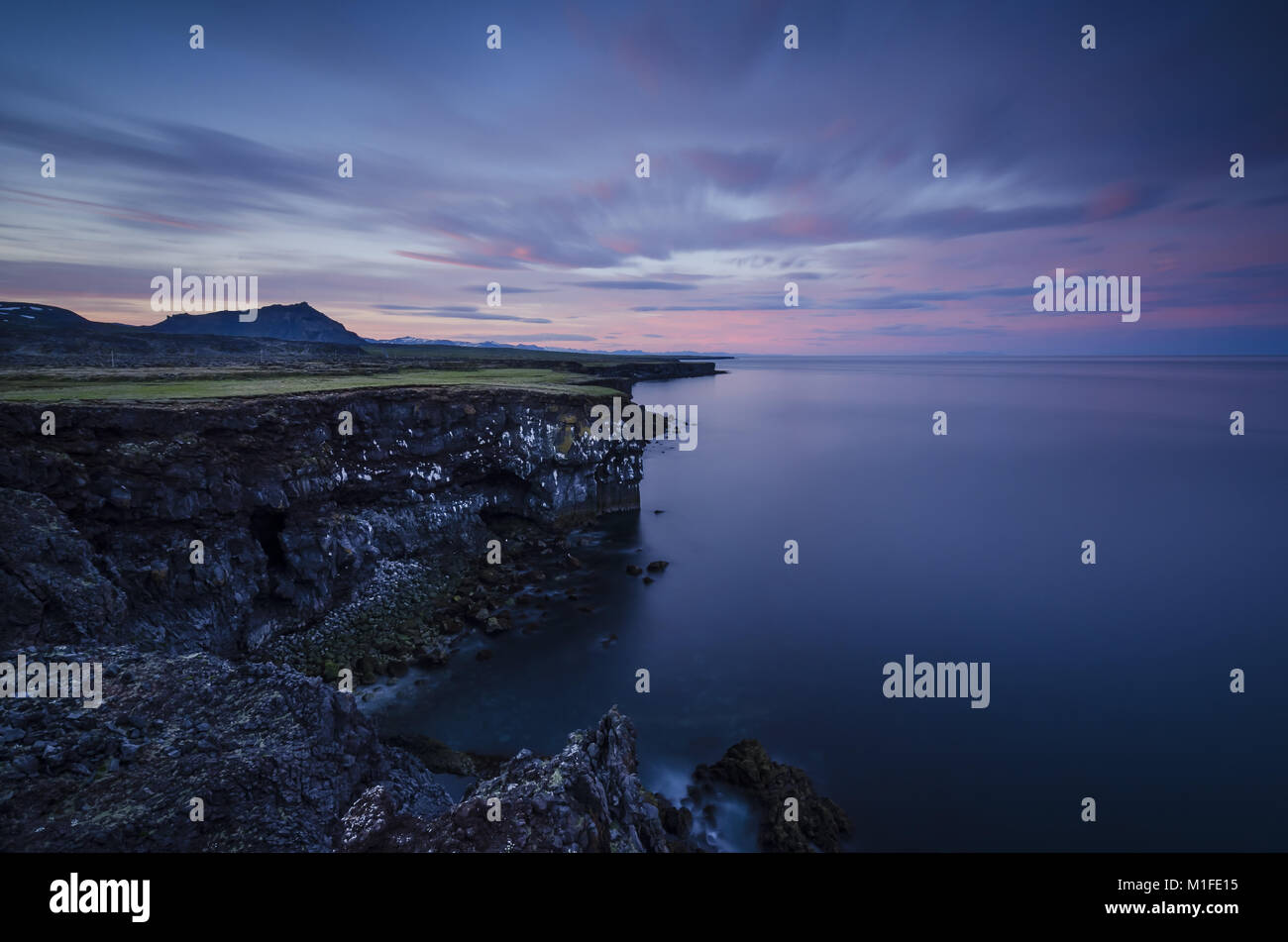 Londrangar basalt cliffs. Uniquely-formed remnants of ancient basalt ...