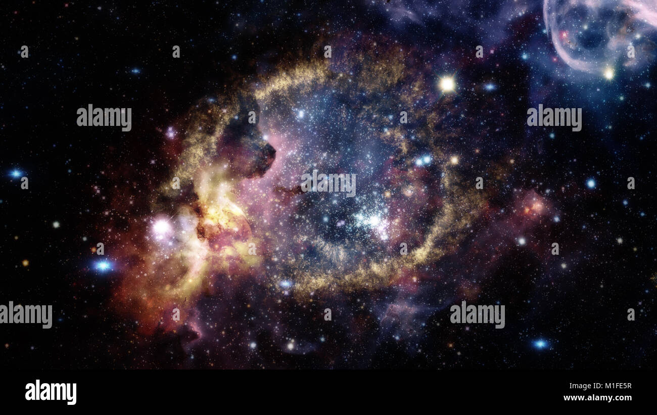 The Helix Nebula in deep space. Elements of this image furnished by ...