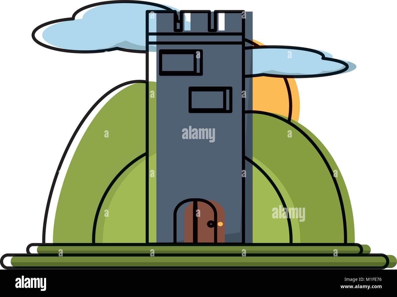 Medieval castle tower icon Stock Vector Image & Art - Alamy