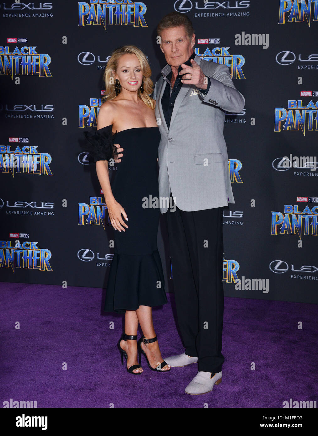 Los Angeles, USA. 29th Jan, 2018. David Hasselhoff + Hayley Roberts 065 ...