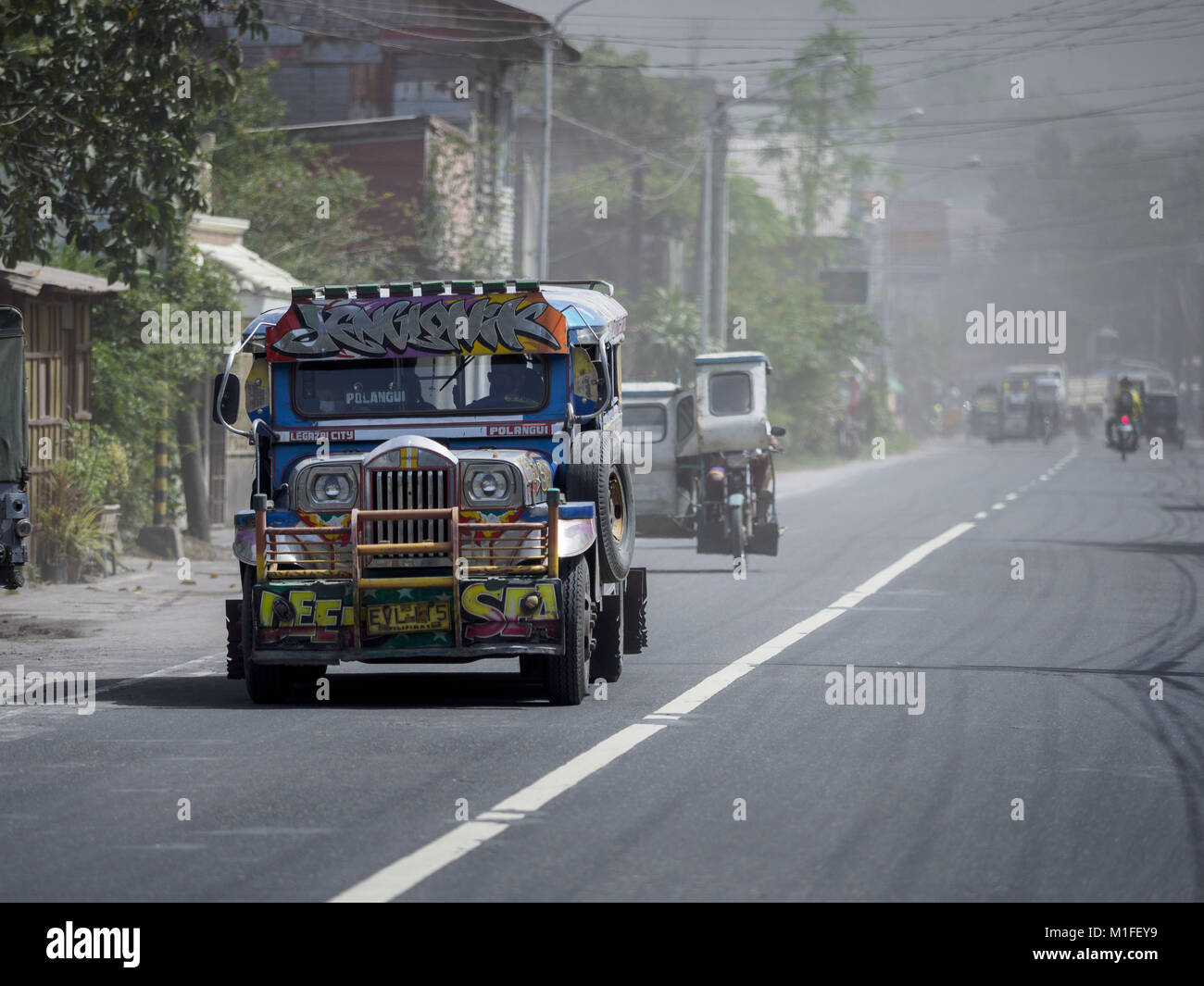 Guinobatan, Albay, Philippines. 30th Jan, 2018. Traffic in Guinobatan ...