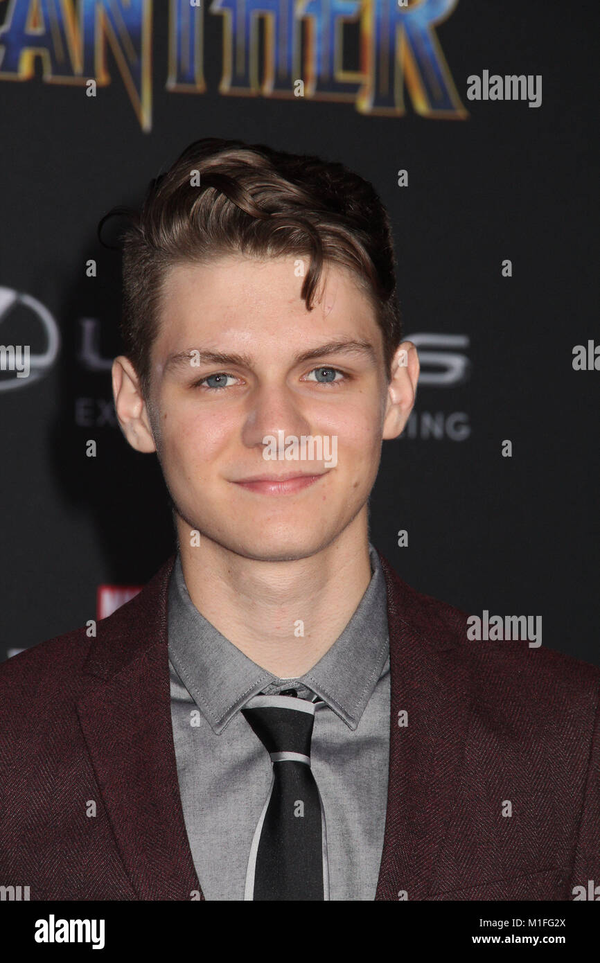 Ty Simpkins 01/29/2018 The World Premiere of "Black Panther" held at ...