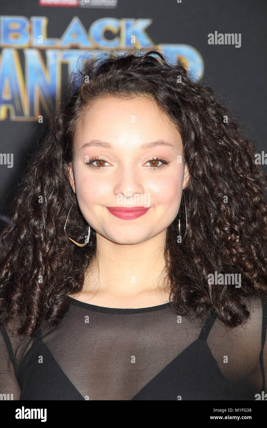 Kayla Maisonet 01/29/2018 The World Premiere of "Black Panther" held at ...
