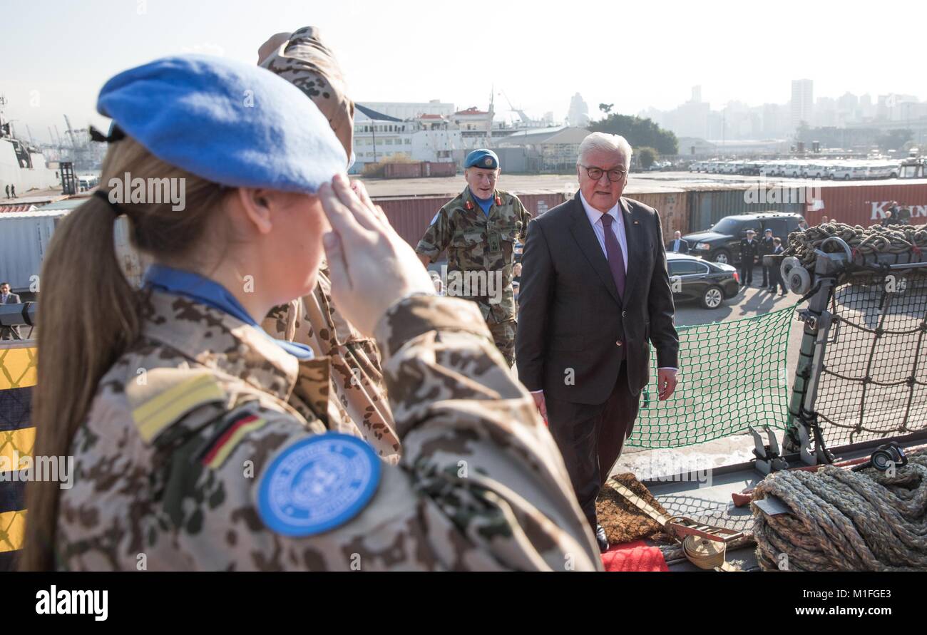 Beirut, Lebanon. 30th Jan, 2018. German President Frank-Walter ...
