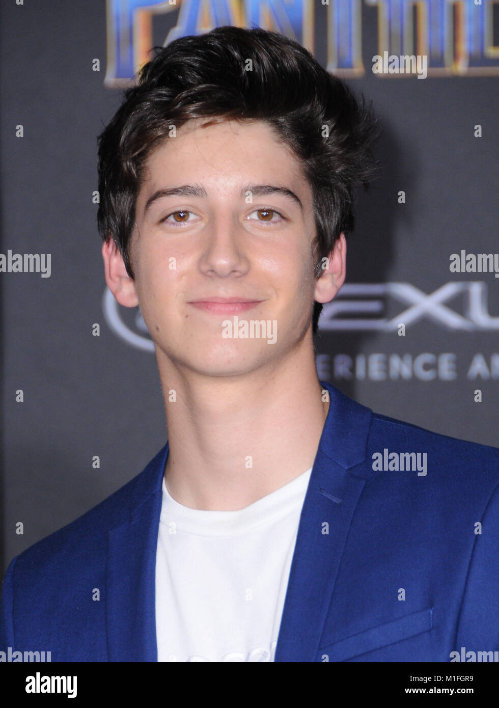 Hollywood, CA, USA. 29th Jan, 2018. Milo Manheim. Marvel Studios ...