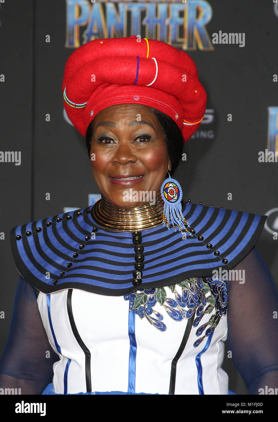 Los Angeles, Ca, USA. 29th Jan, 2018. Connie Chiume, at Marvel Studios ...