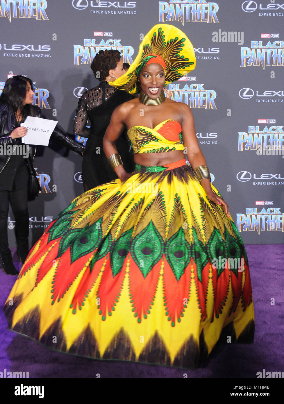 Los Angeles, California, USA. 29th Jan, 2018. Stunt double Janeshia ...