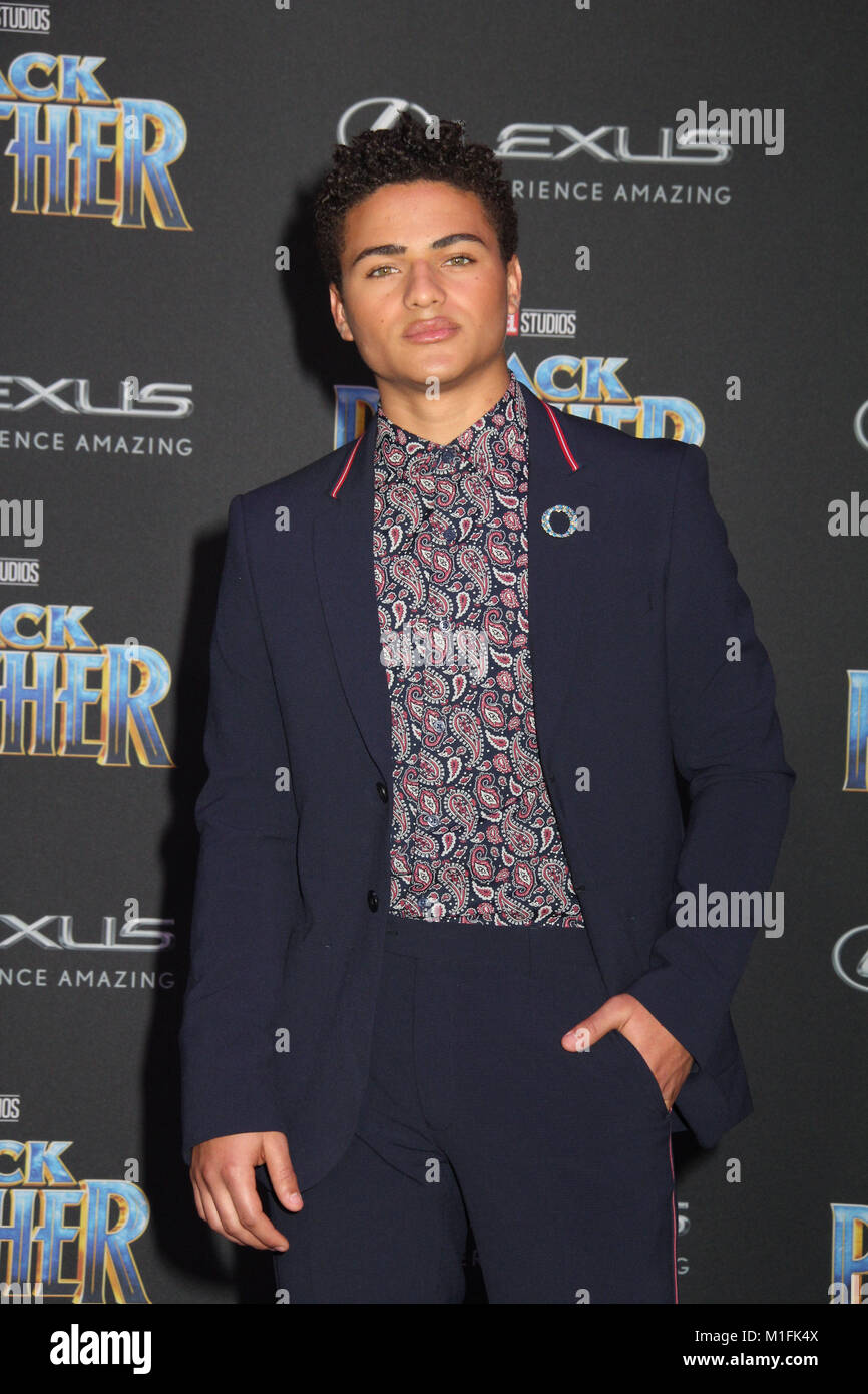 Nathaniel Potvin 01/29/2018 The World Premiere of "Black Panther" held ...