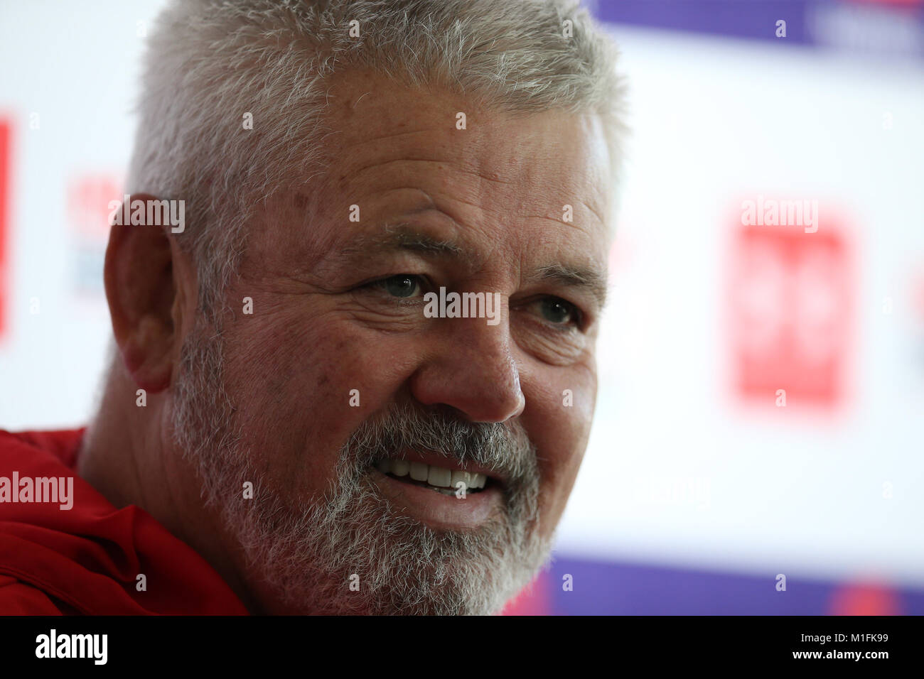 Cardiff, UK. 30th Jan, 2018. Warren Gatland, the Wales rugby team head ...