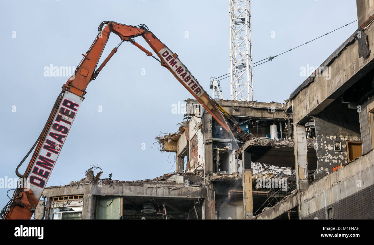St James Centre, Edinburgh, Scotland, United Kingdom. Demolition of St ...
