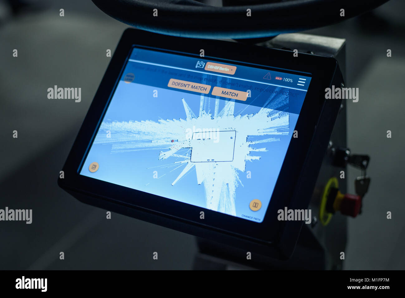The map of the cleaning area is to be seen on the display of the Hefter ...
