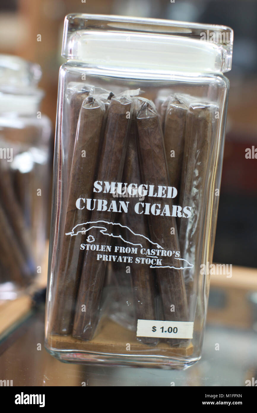 Miami, Florida, USA. 24th Jan, 2012. Cigars in a jar claim (for the ...