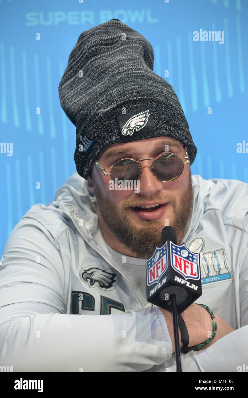 St Paul, Minn, USA. 29th Jan, 2018. Lane Johnson of the Philadelphia ...