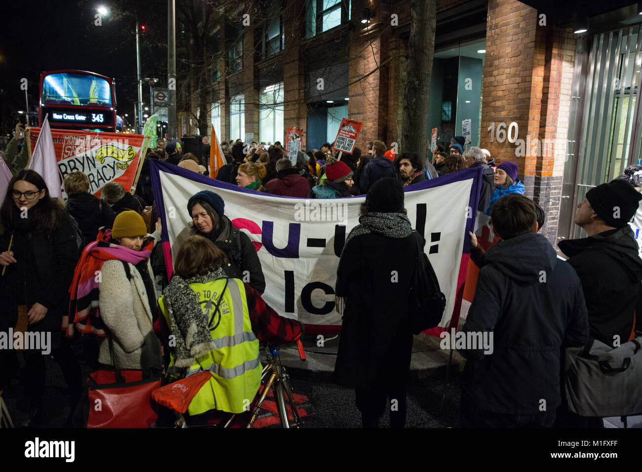 London, UK. 30th Jan, 2018. Social housing activists, students and ...