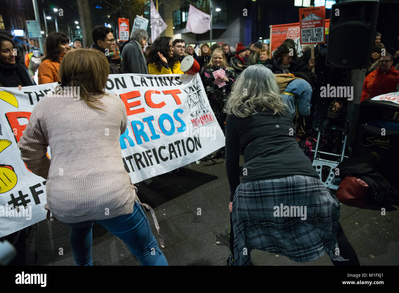 London, UK. 30th Jan, 2018. Social housing activists, students and ...