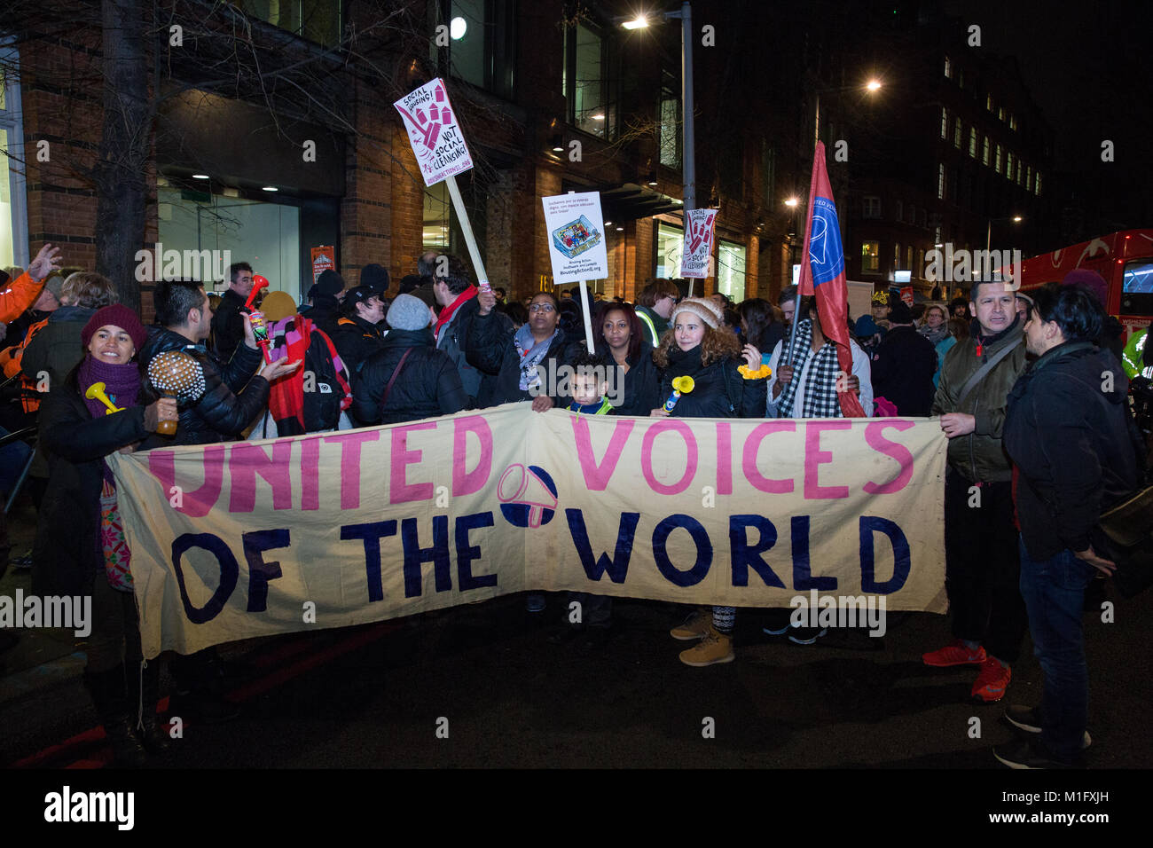 London, UK. 30th Jan, 2018. Social housing activists, students and ...