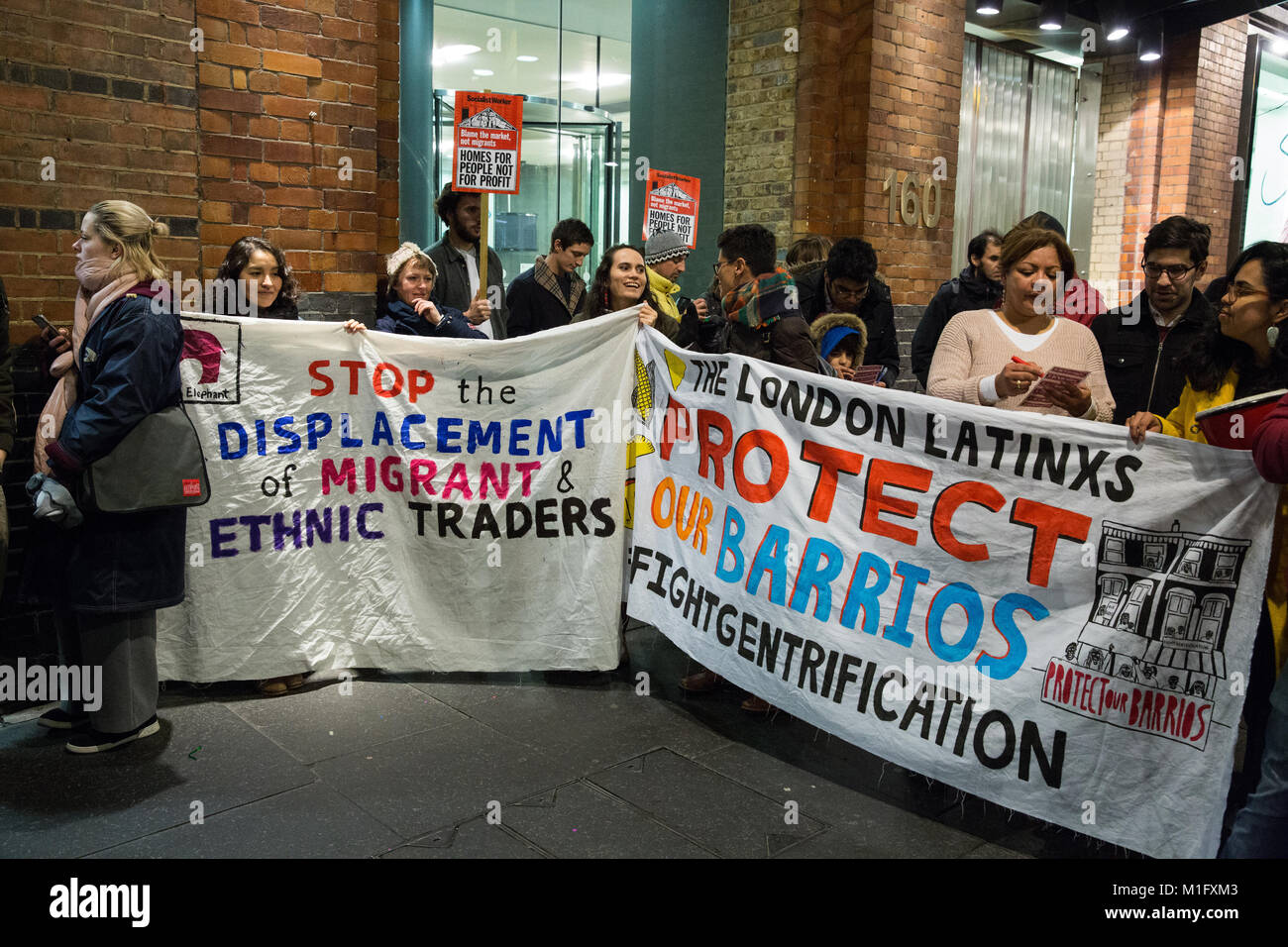 London, UK. 30th Jan, 2018. Social housing activists, students and ...