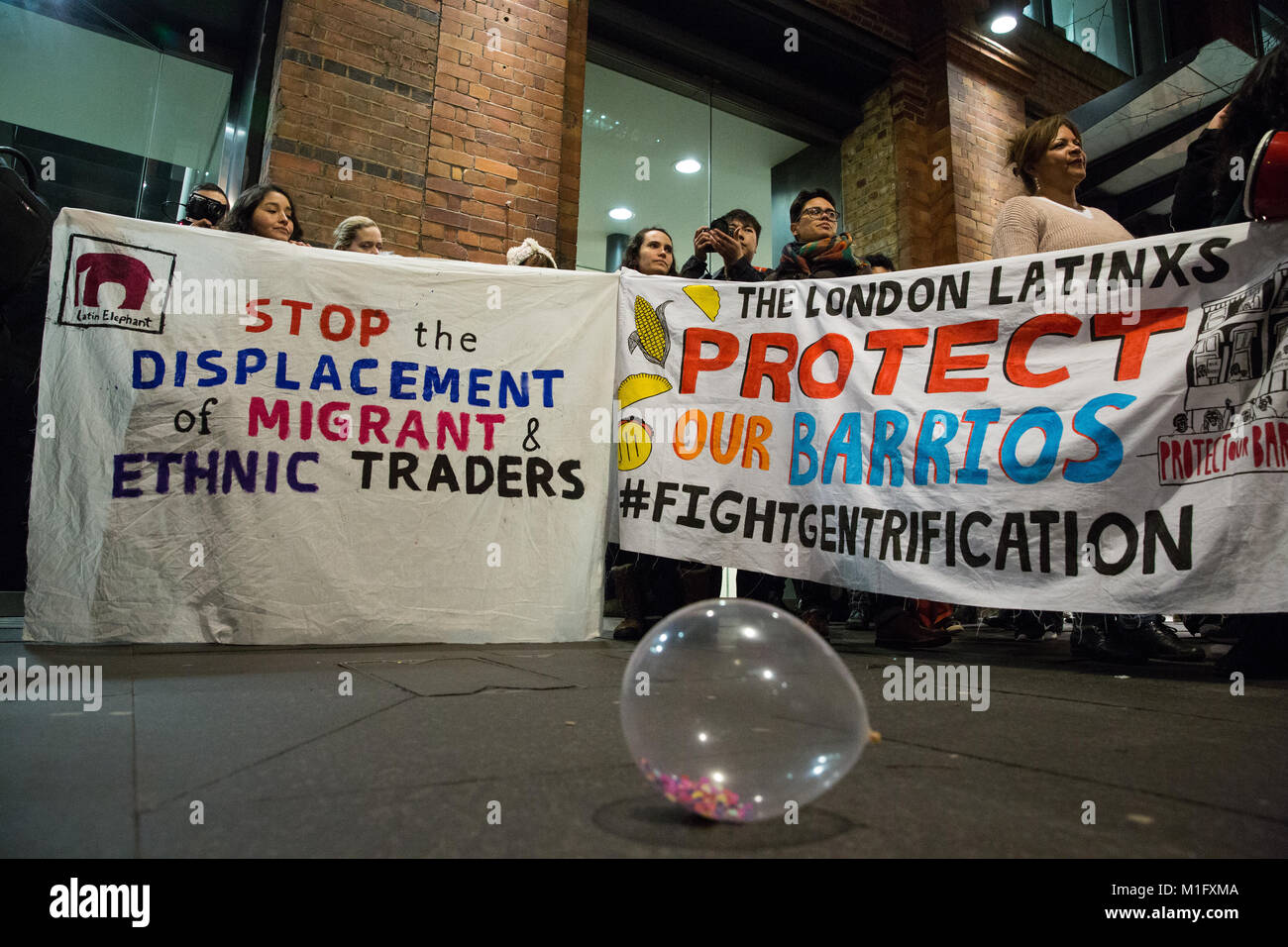 London, UK. 30th Jan, 2018. Social housing activists, students and ...