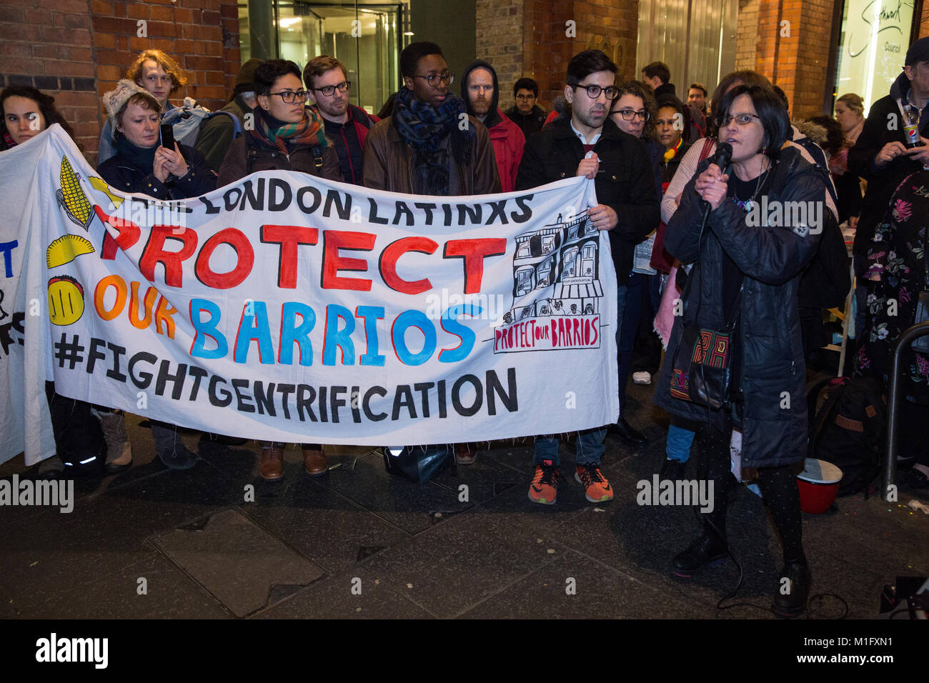 London, UK. 30th Jan, 2018. Social housing activists, students and ...