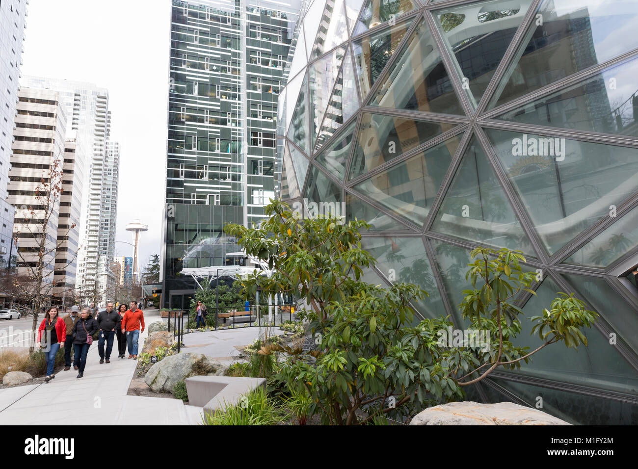 The spheres at amazon headquarters at downtown seattle hi-res stock ...