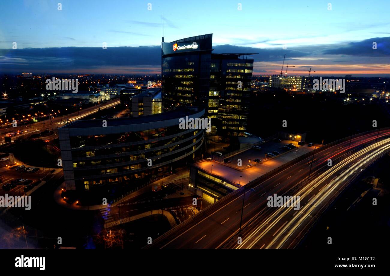 Aerial View of Glaxo Smithkline HQ, west london Stock Photo - Alamy